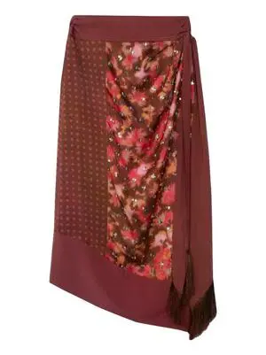 3.1 PHILLIP LIM Desert Floral Crystal-embellished Midi Skirt