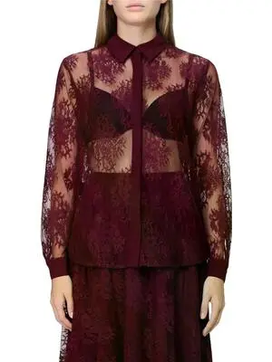 HANITA Lace-overlay Shirt