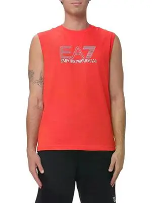 EA7 Logo-print Cotton Vest - Red