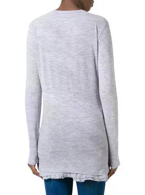 Dsquared2 Oversize Ruffled Hem T-shirt Grey