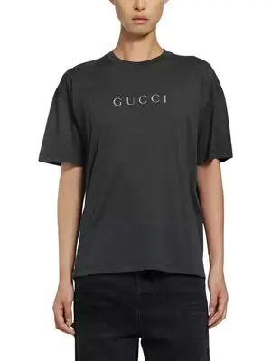 Gucci Logo-print Cotton T-shirt - Black