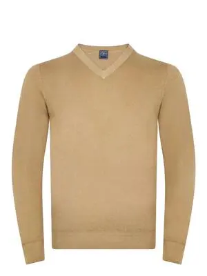 FEDELI V-neck Long-sleeve Sweater