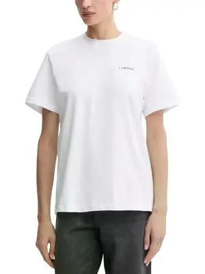LA MANIA Crew-neck Cotton T-shirt - White