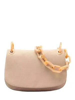 Prada 2000-2013 Canvas Resin Chain Shoulder Bag - Neutrals