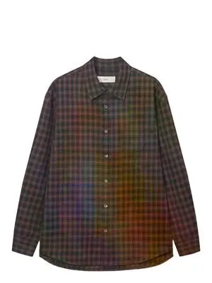 DUNST Check-pattern Shirt - Brown