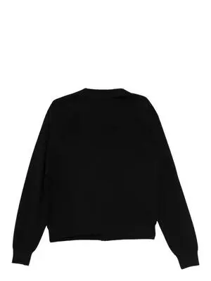TOM FORD Suede Front Merino Cardigan - Black