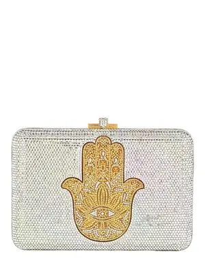 JUDITH LEIBER Hamsa Crystal-embellished Clutch Bag