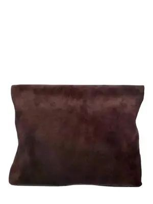 NILI LOTAN Suede Clutch Bag - Brown