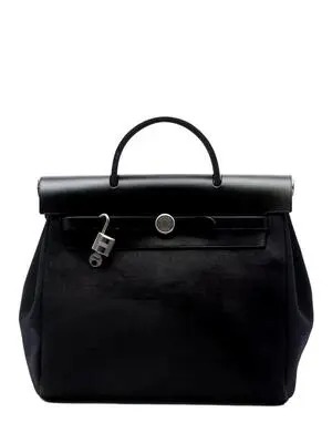 Hermès 2000 Toile Herbag Pm Backpack Black