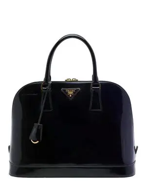 Prada 2010-2026 Medium Spazzolato Leather Promenade Satchel - Black
