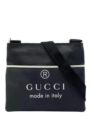 Gucci 2000-2015 Gg Supreme Trademark Logo Crossbody Bag - Black