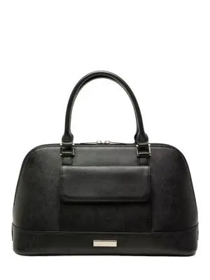 Burberry 2000-2017 Leather Front Pocket Handbag - Black