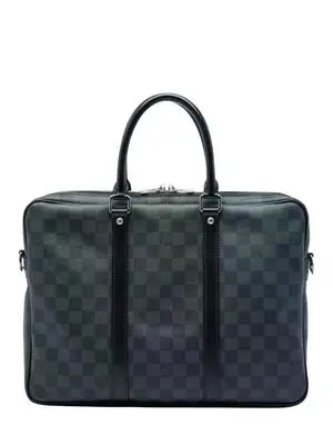LOUIS VUITTON 2021-2026 Damier Graphite Porte Documents Voyage Pm Business Bag - Black