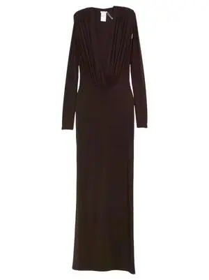 AMAZUIN Rasha V-neck Ruched Maxi Dress