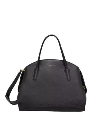 COCCINELLE Grained Leather Tote Bag - Black
