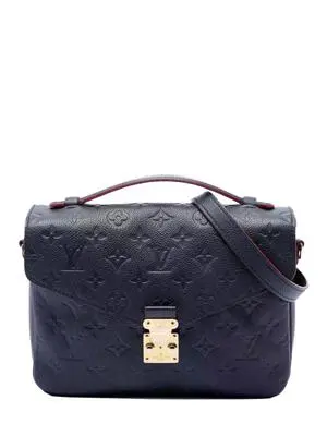 LOUIS VUITTON 2018 Monogram Empreinte Pochette Metis Satchel - Blue