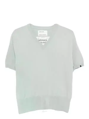 Extreme Cashmere Martina Short-sleeve V-neck T-shirt - Blue