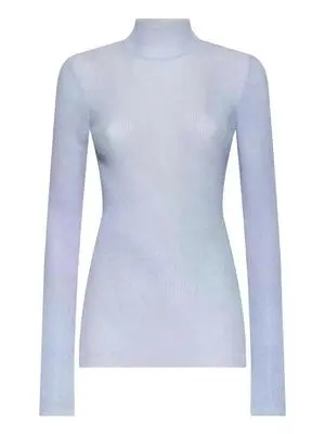 MAISON MARGIELA High-neck Fine-knit Sweater Blue