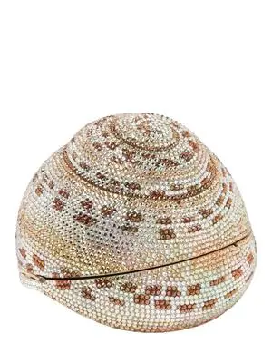 JUDITH LEIBER Snail Shell Calico Crystal-embellished Mini Bag