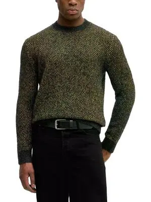 Sisley Chevron-knit Sweater - Grey