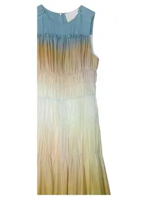 3.1 Phillip Lim Ombré Gathered Midi Dress Neutrals