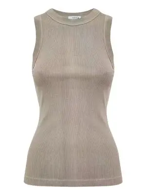 AGOLDE Leigh Ribbed Tank Top - Neutrals