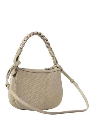 EMPORIO ARMANI Logo-embossed Braided Shoulder Bag