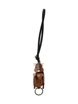 Miu Miu Trick Portachiavi In Pelle - Brown