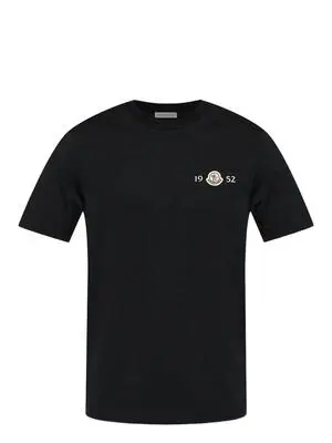Moncler Logo Cotton T-shirt - Black