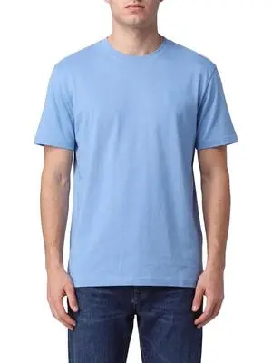 Alexander McQueen Crewneck Cotton T-shirt With A Tone-on-tone Logo - Blue