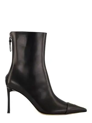 TOM FORD Calfskin Ankle Boots With Stiletto Heel And Monogram Logo