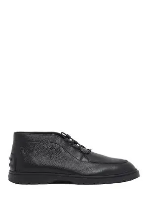 TOD'S Deerskin Chukka Boots With Heel Pebbles And Elastic Laces