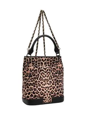 TWINSET Animal Print Handbag With Removable Chain Shoulder Strap - Multicolor
