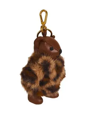 Burberry Thomas Evening Bag Charm In Brown - Black