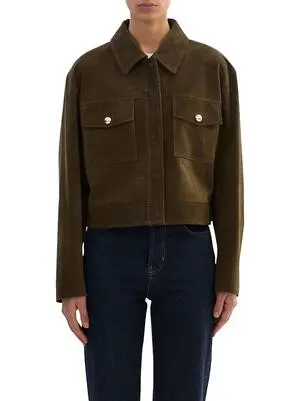 LAMARQUE Merida Suede Jacket - Olive