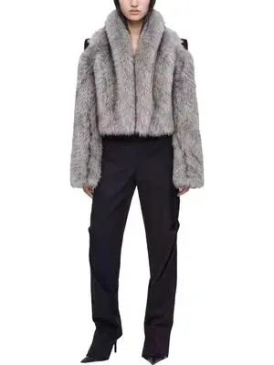 SRVC STUDIO Lyra Faux-fur Jacket - Grey