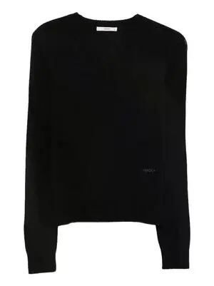 Fendi V-neck Sweater - Black