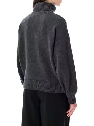 SESSUN Niko Roll-neck Drop-shoulder Sweater - Grey