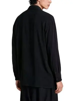Yohji Yamamoto Button-up Pocket-detail Shirt - Black