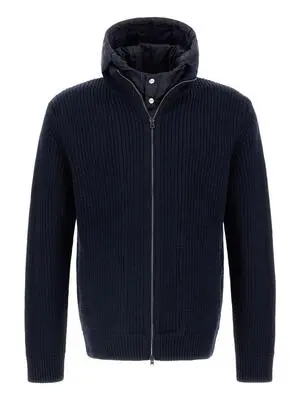 Herno Wool Cardigan - Blue