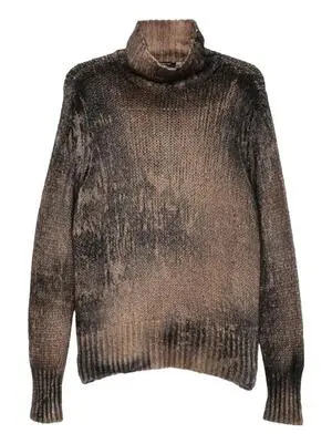 Avant Toi Cashmere Turtleneck Jumper - Brown