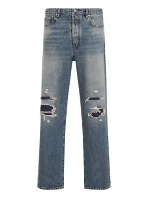 MAISON MARGIELA Distressed Straight-leg Jeans - Blue