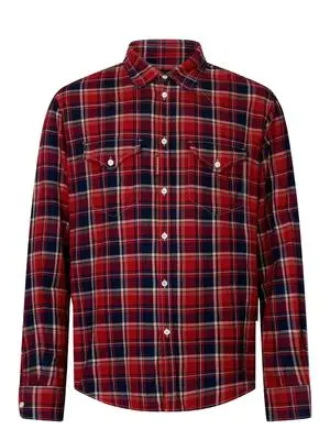 Dsquared2 Classic-check Western Canadian Shirt - Blue