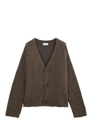 DIANA STUDIO Alpaca Blend Cardigan With Raw Cut Edges - Brown
