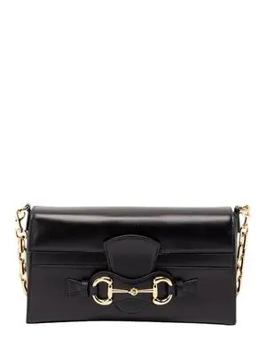 GUCCI Gucci Horsebit Ristretto Medium Leather Shoulder Bag