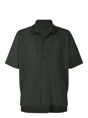 Issey Miyake Homme Plissé Pleated Polo Shir - Grey
