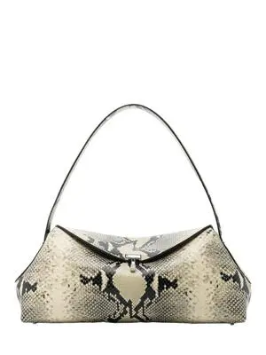 TOTEME TOTEME T-Lock Leather Shoulder Bag Beige