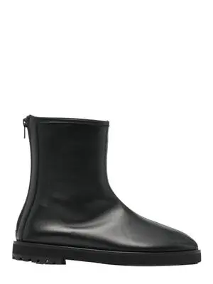 Dear Frances Joss Leather Ankle Boots - Black