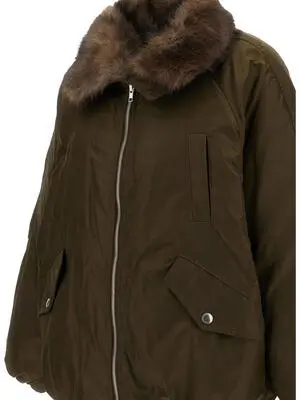 STAND STUDIO Thilda Nylon Bomber Jacket - Green