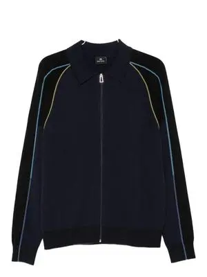 Paul Smith Cotton And Wool Cardigan - Blue